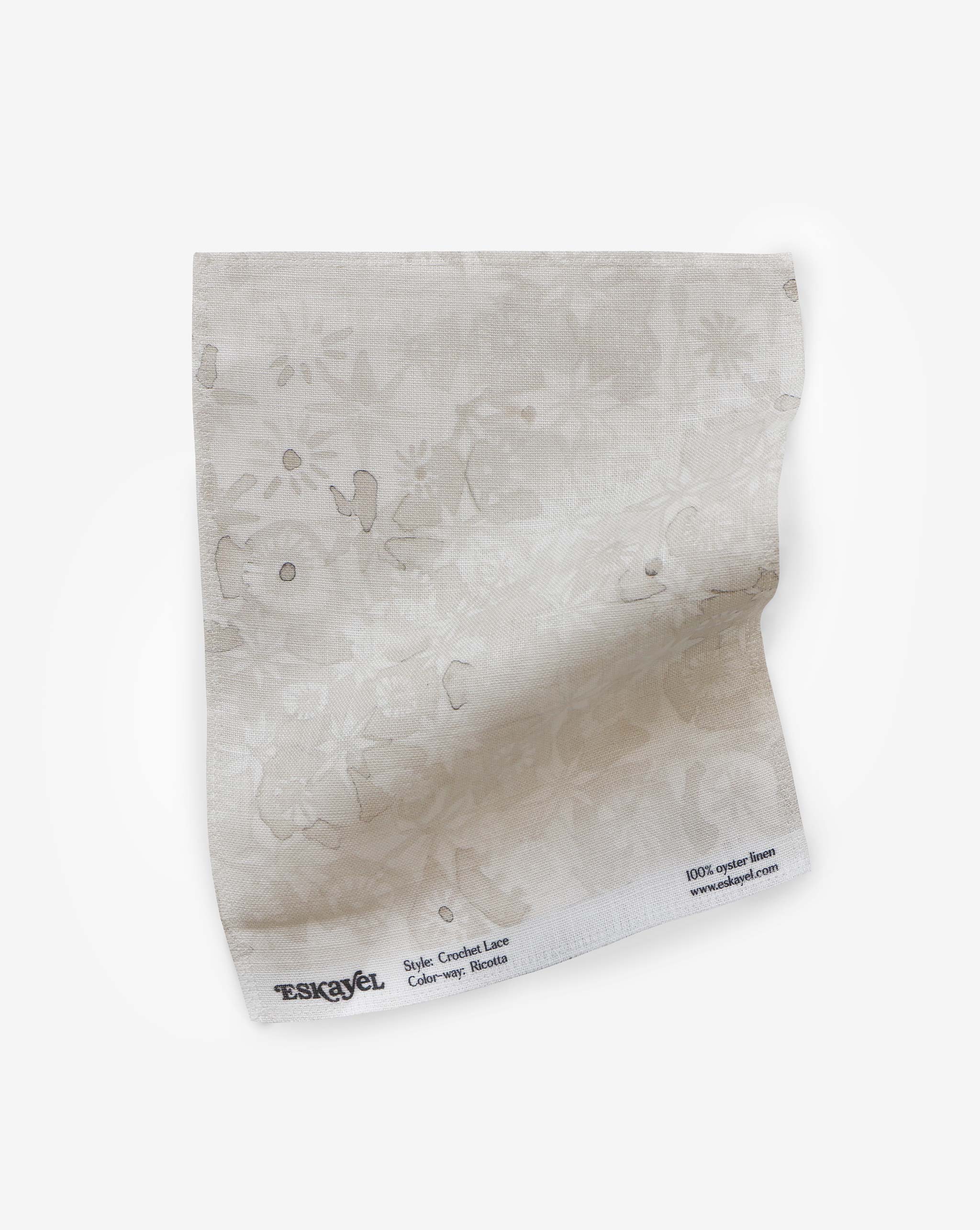 Crochet Lace Fabric Sample||Ricotta – Eskayel